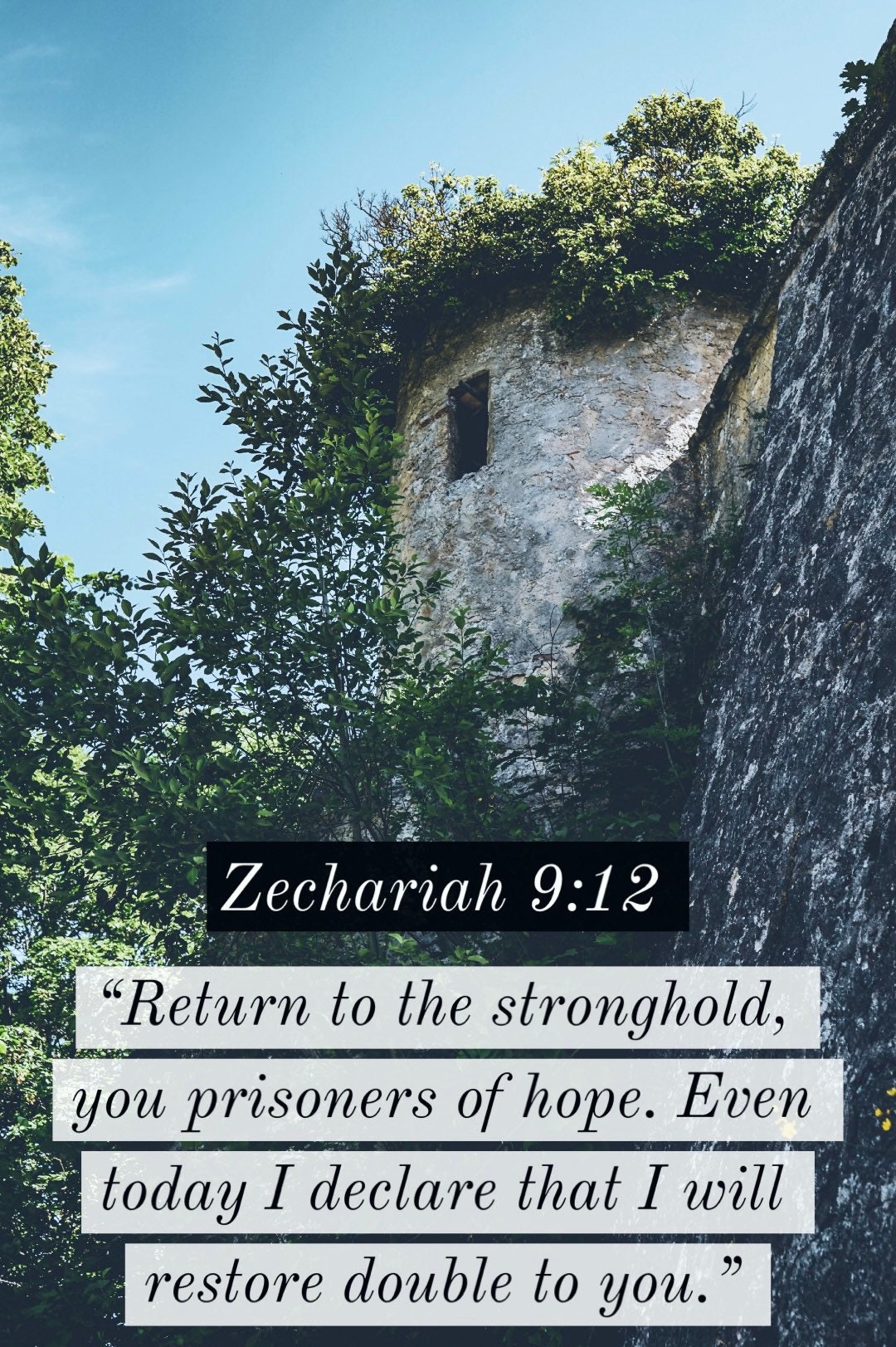 Handmade Mounted Verse | Zechariah 9:12 NKJV - Etsy