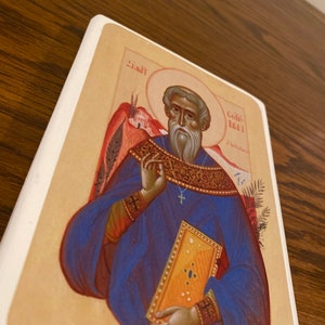 Handmade Mounted Icon | St Cuthbert | Celtic Saints - Etsy