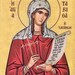 Handmade Mounted Icon St. Tabitha. Resurrected by St. Peter the Apostle ...