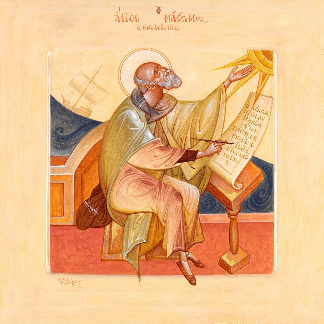 Handmade Mounted Icon | St Maximus the Confessor - Etsy