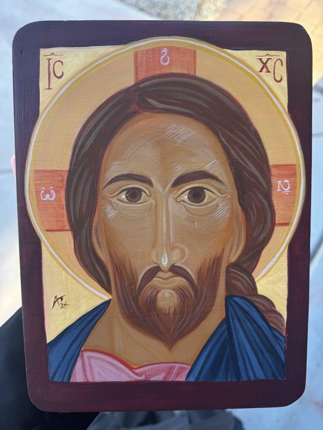 Handwritten Icon Handpainted Icon | Jesus Christ the Savior of the ...