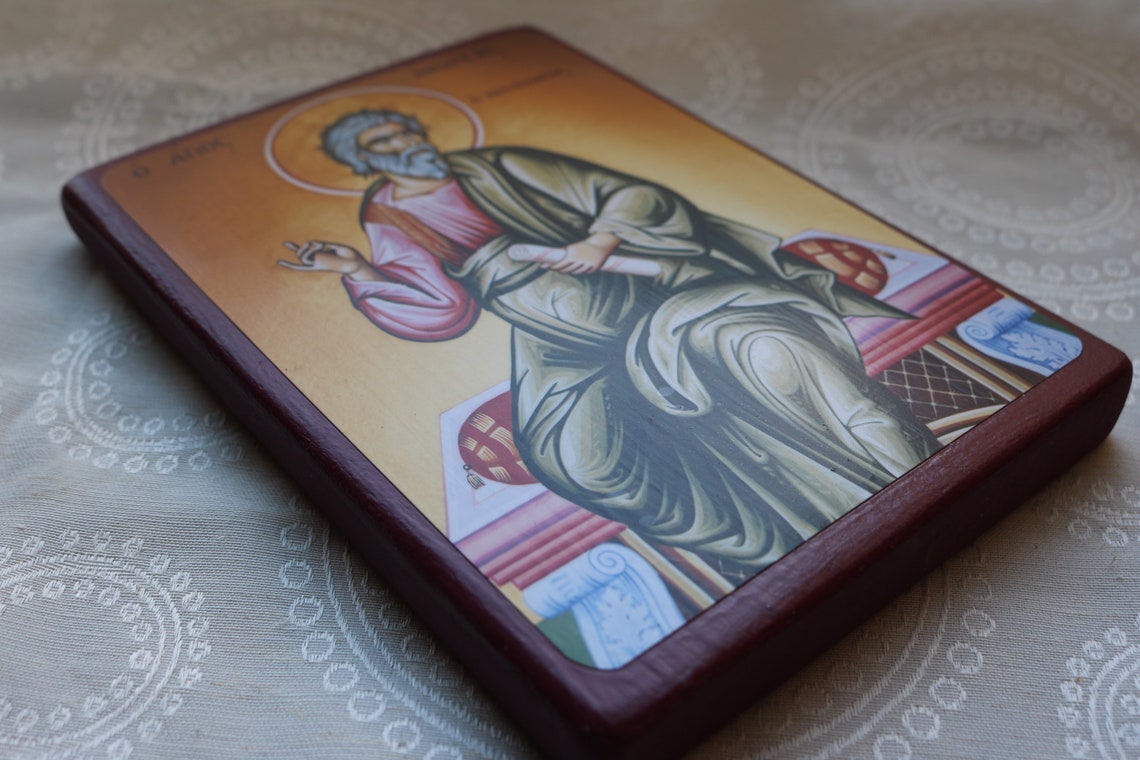 Handmade Mounted Icon | St Andrew the Apostle Brother of St Peter the ...