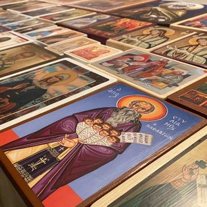 Handmade Mounted Icon | St Demitrios the Martyr and Myrrh-gusher. St ...