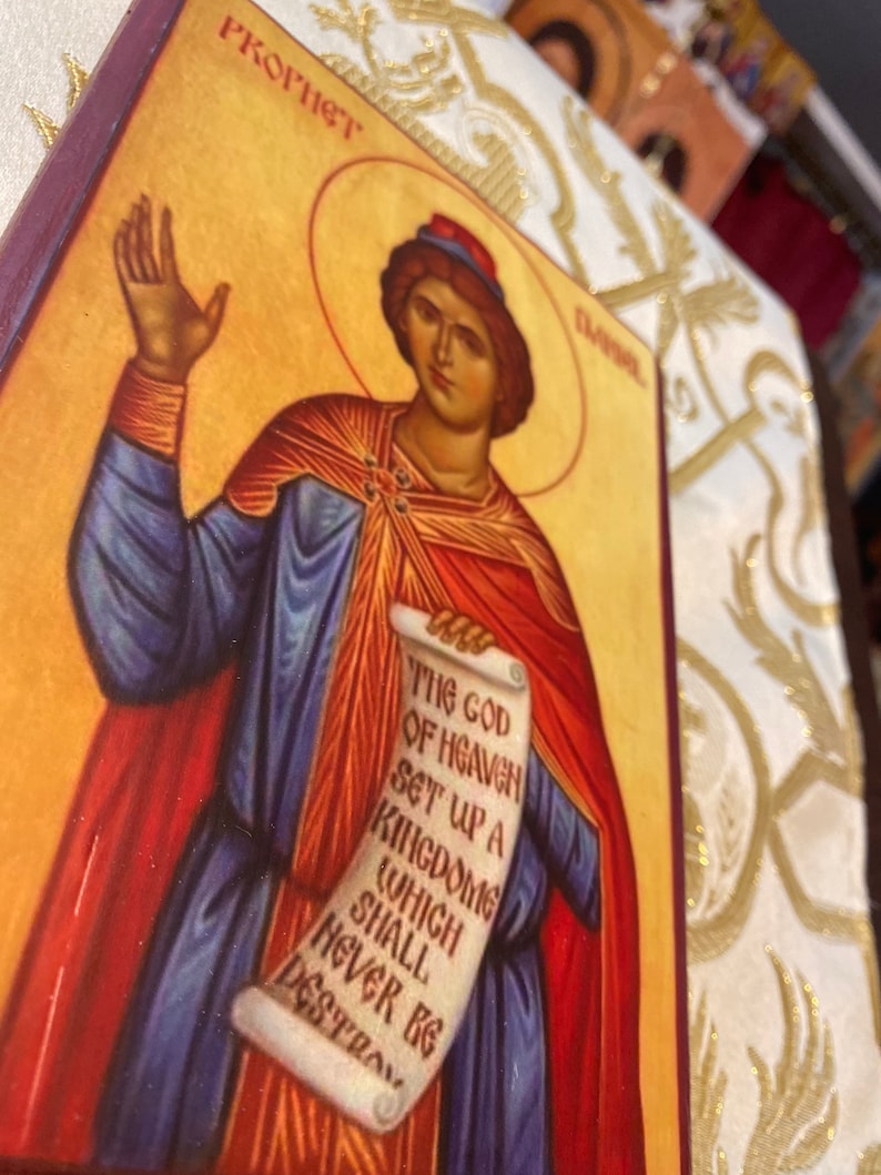 Handmade Mounted Icon Daniel the Prophet - Etsy