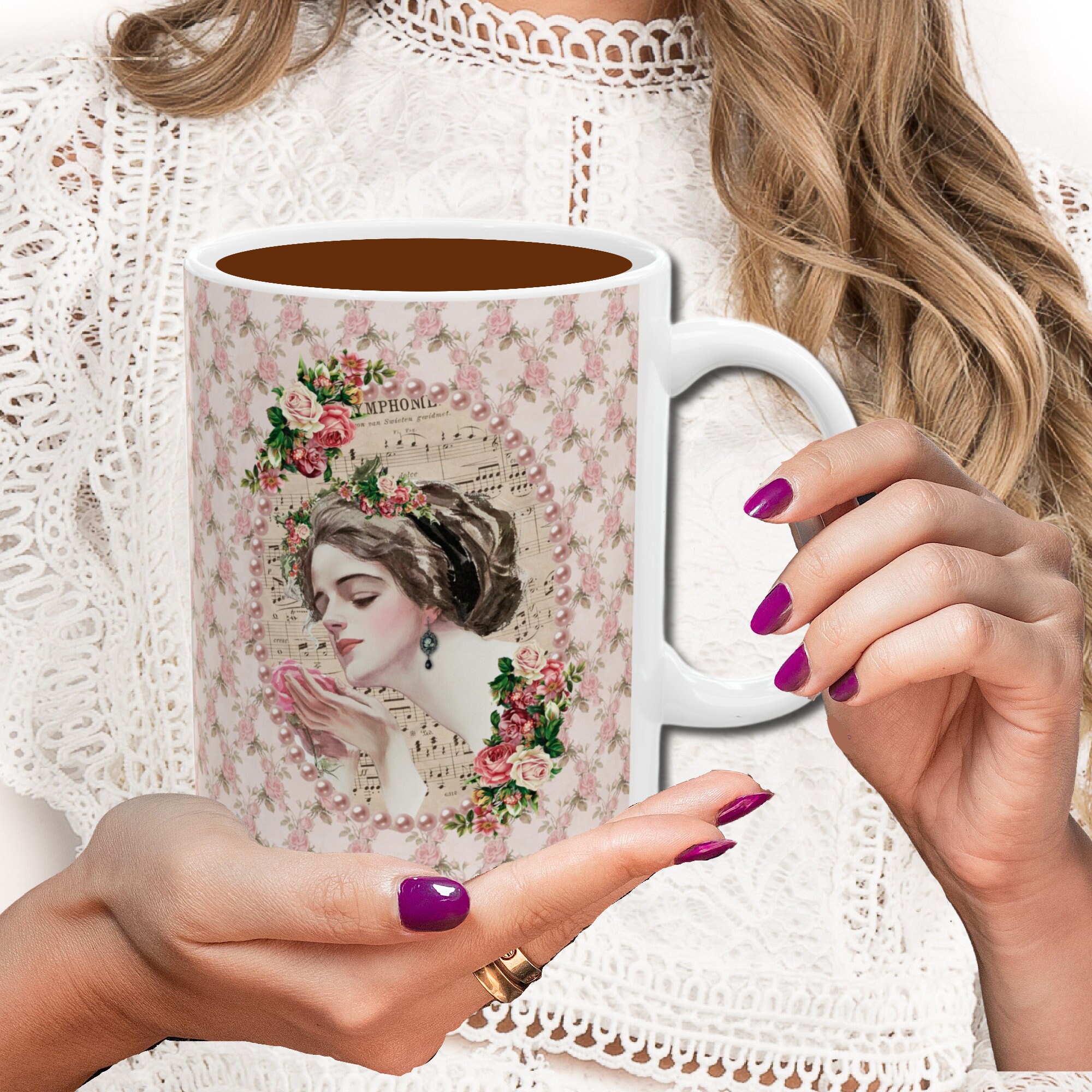 Vintage-victorian Style Decorative Coffee Mugs Antique-inspired ...