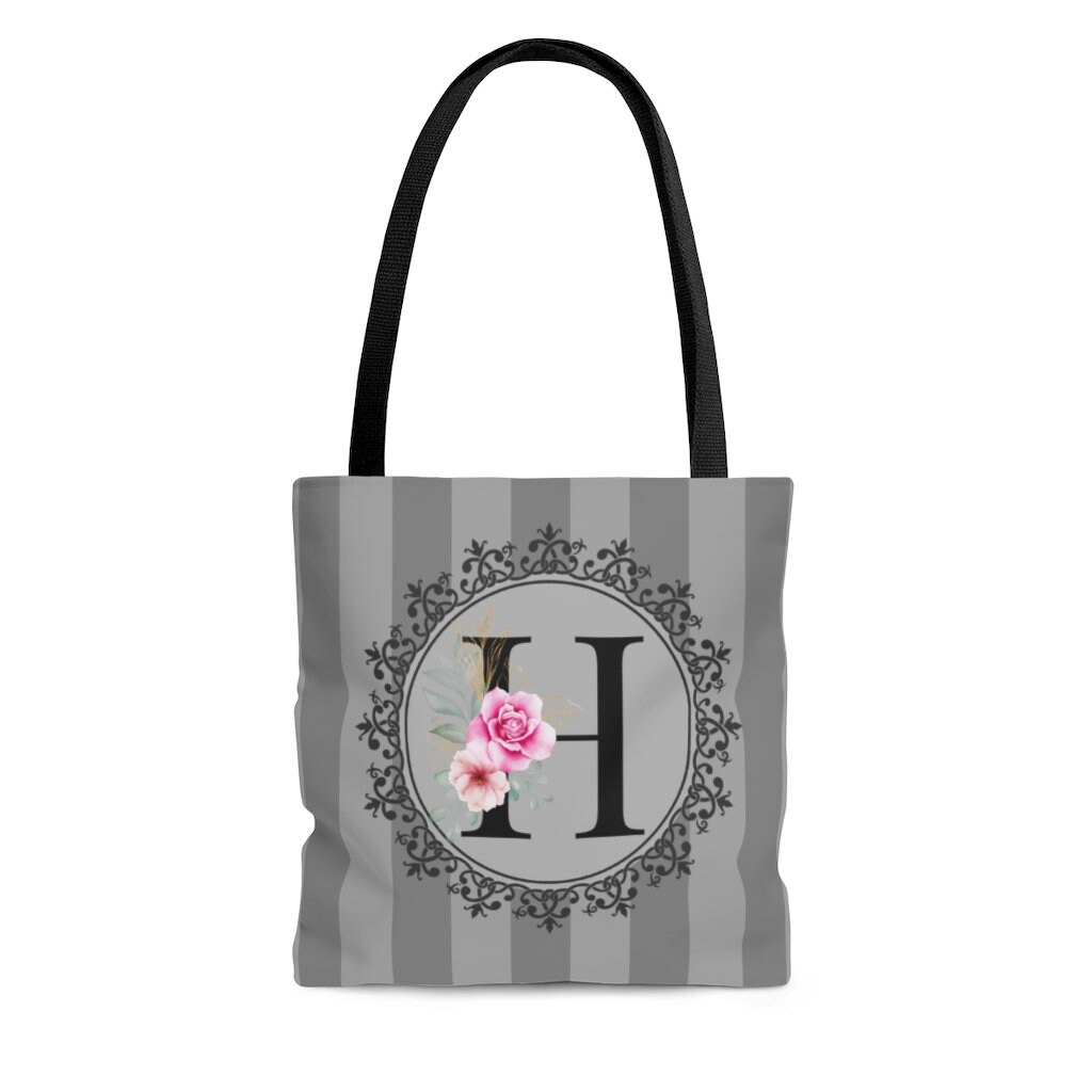 Monogram Tote Bag For Women Letter H Bridesmaids Gift | Etsy