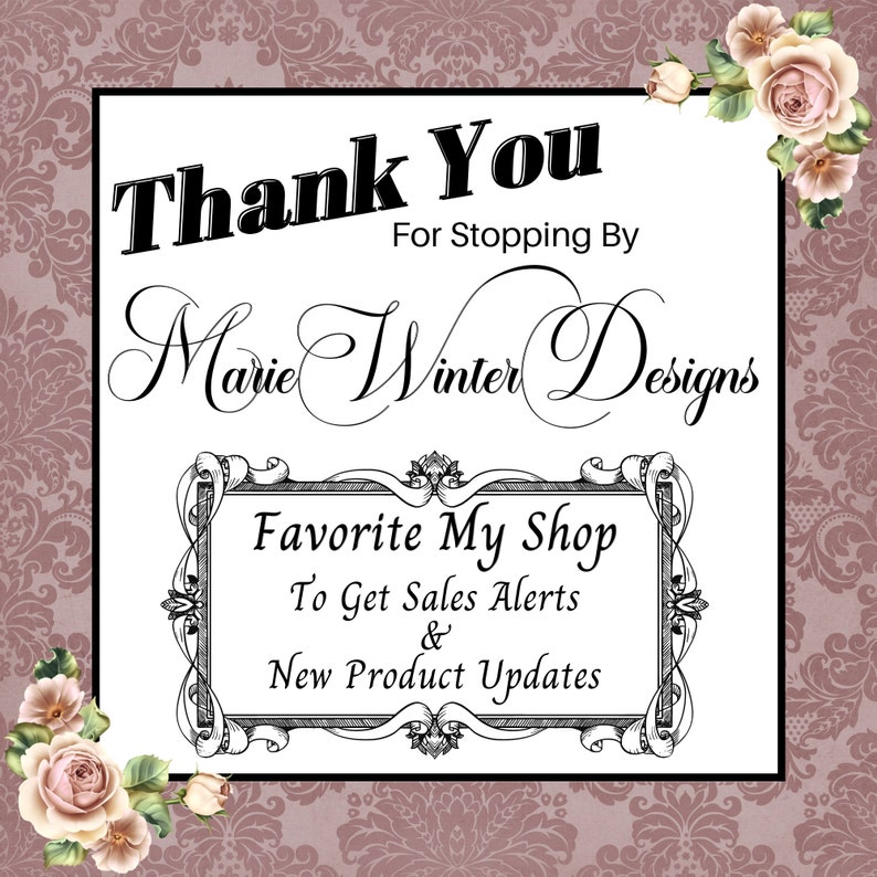 Printable Note Card Edwardian Woman Design Digital Download Greeting ...