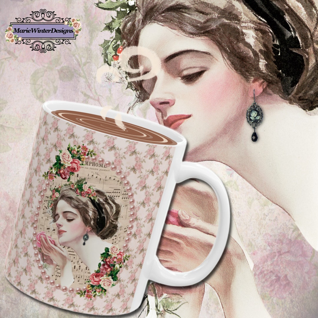 Vintage-victorian Style Decorative Coffee Mugs Antique-inspired ...