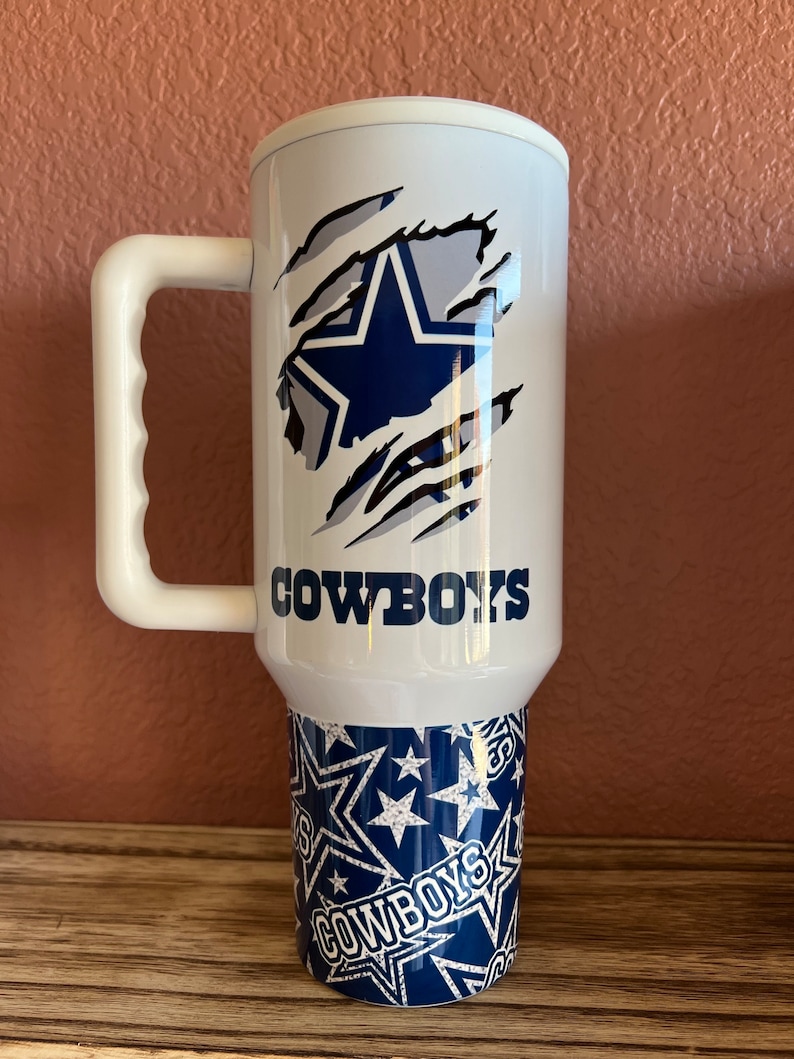Holographic Dallas Cowboys 40oz Tumbler, Gift for Dallas Football Fan ...
