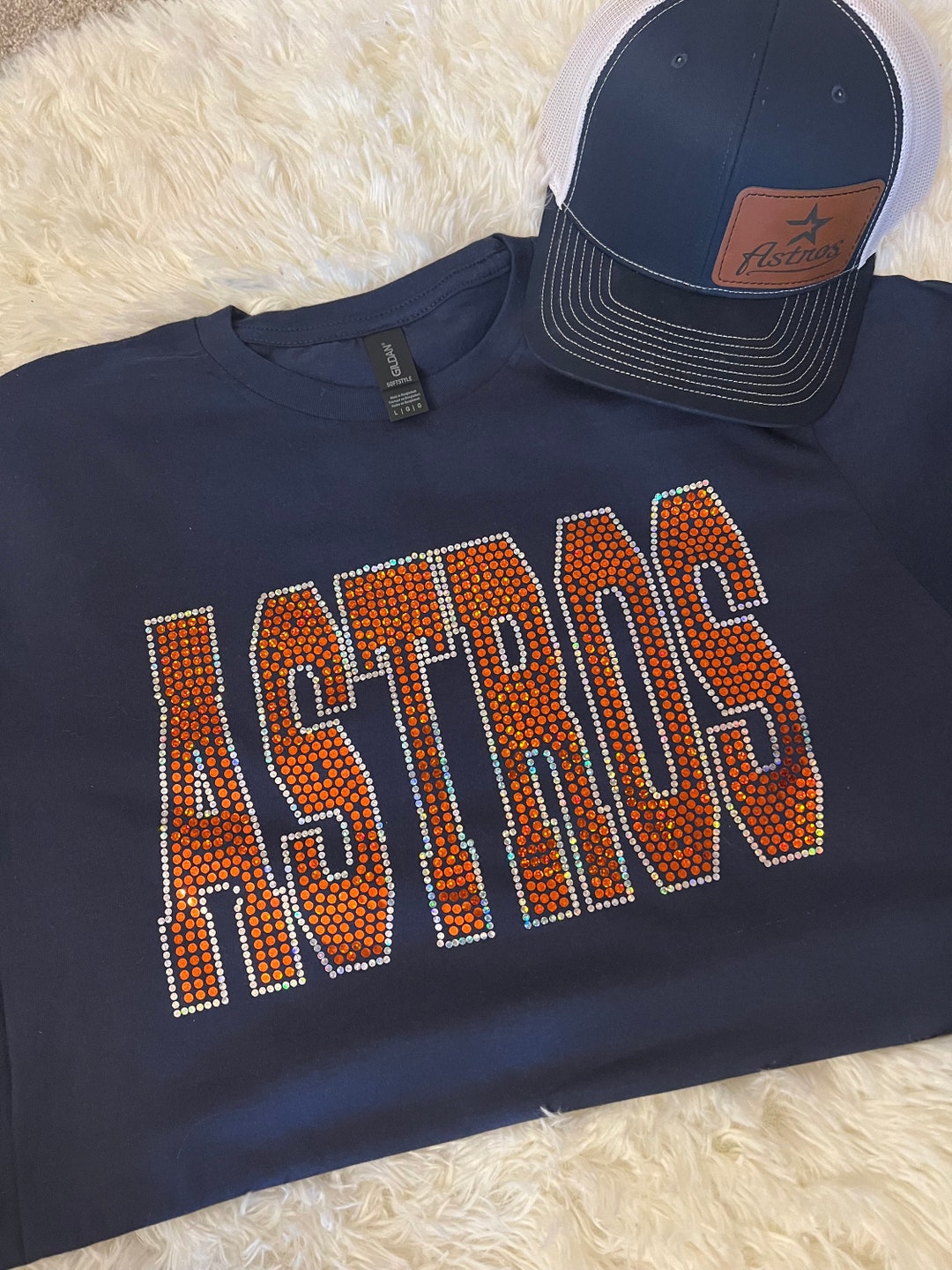 Houston Astros Spangle Print T-shirt, Sparkly Astros Shirt , Astros Fan ...