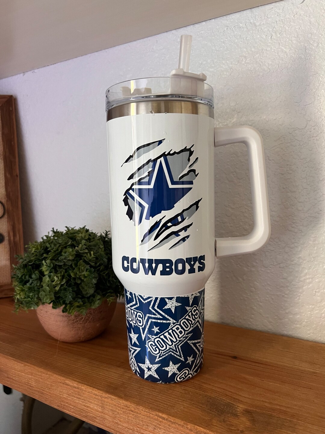 Holographic Dallas Cowboys 40oz Tumbler, Gift for Dallas Football Fan ...
