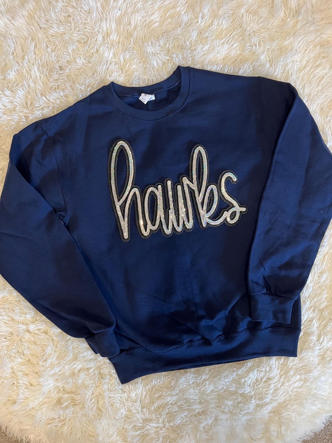 Hawks Script Sequin Patch, Hawks Fan, Shirt Size Patch - Etsy