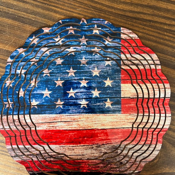 American Flag Wind Spinner - Etsy