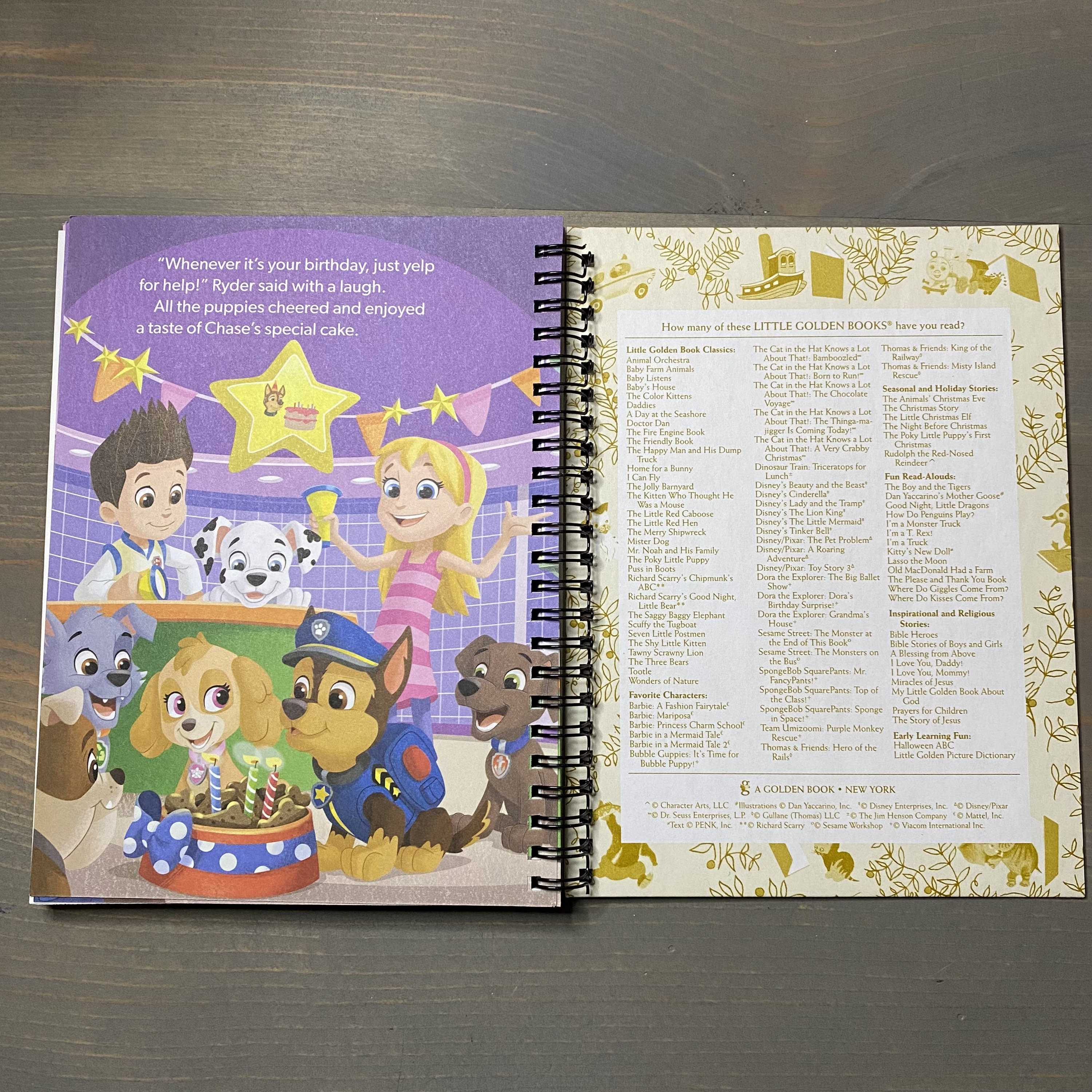 Paw Patrol: Puppy Birthday to You the Little Golden Book Journal Sketch ...