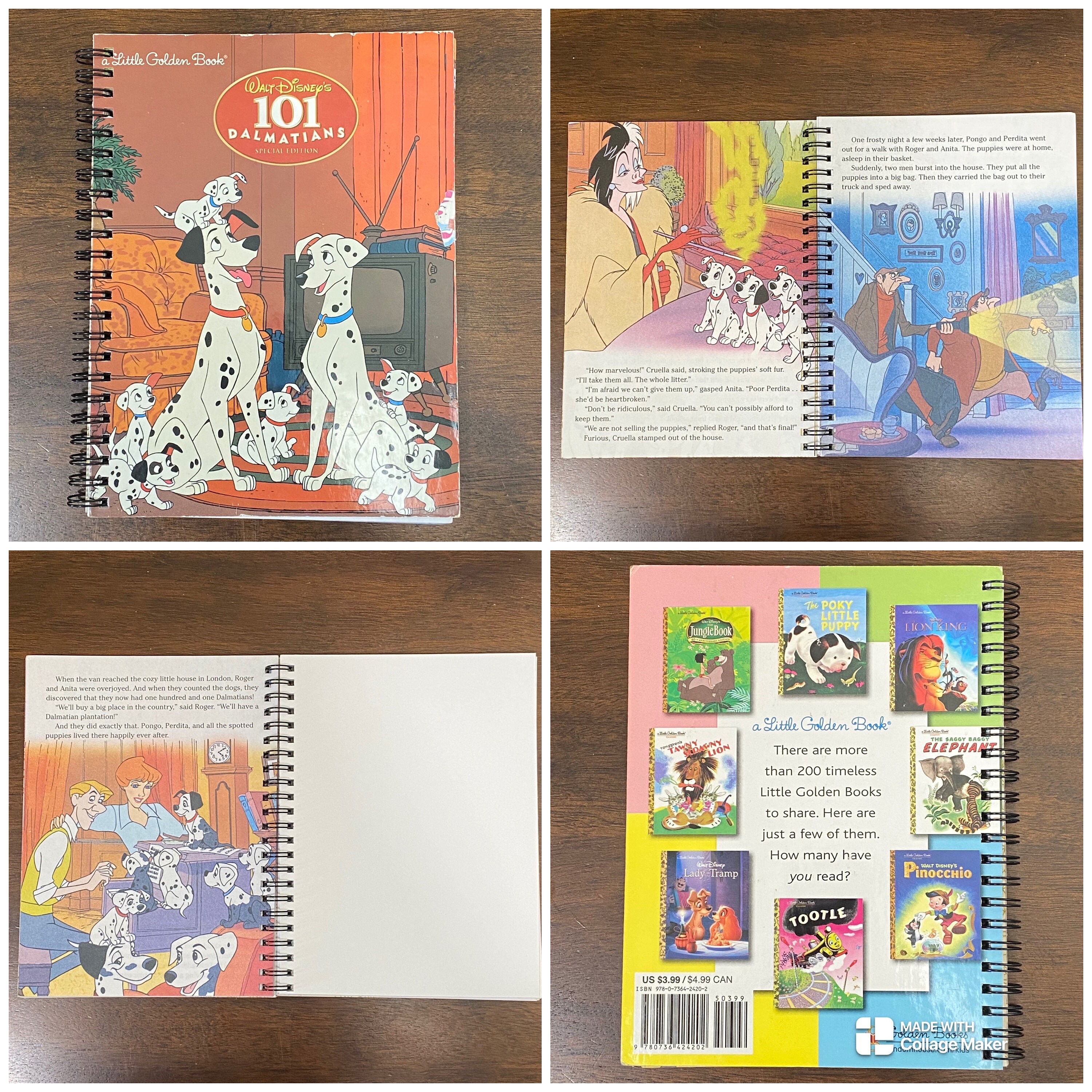101 Dalmatians the Little Golden Books Journal Sketch Book Guest Book ...