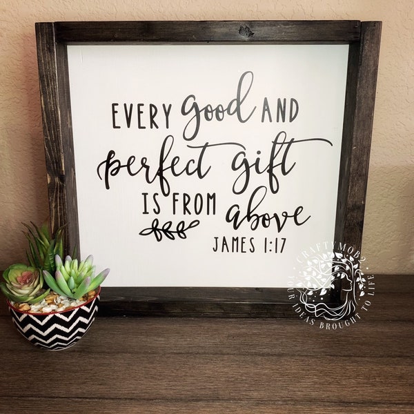 Every Good and Perfect Gift is From Above Wooden Sign - 60+ Gift Ideas ...