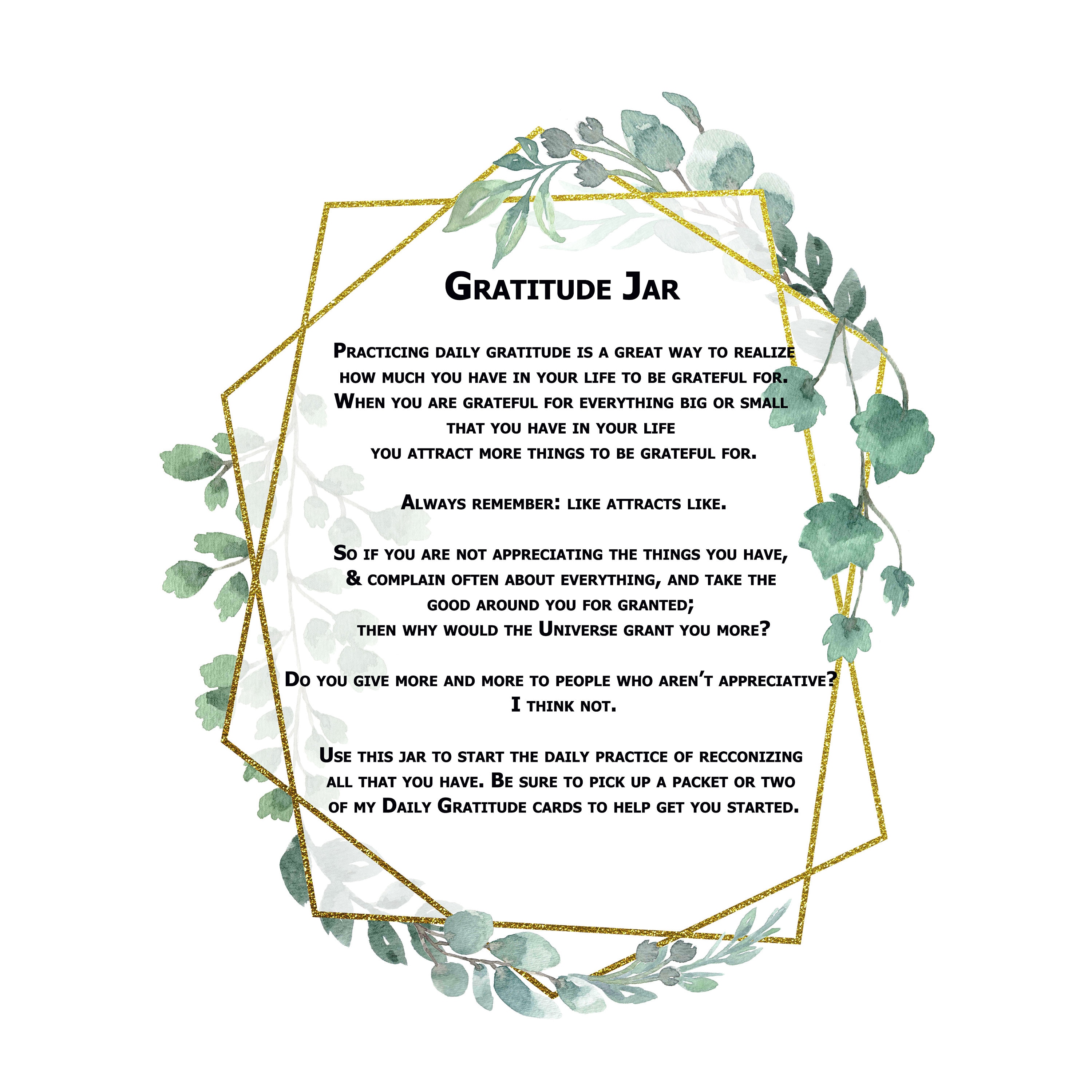 Gratitude Mason Jar Quart or Pint Sizes Available - Etsy