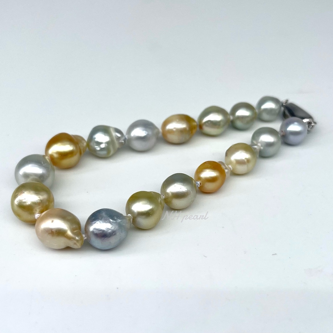 Pulsera de perlas de los mares del sur Perla barroca de los - Etsy España