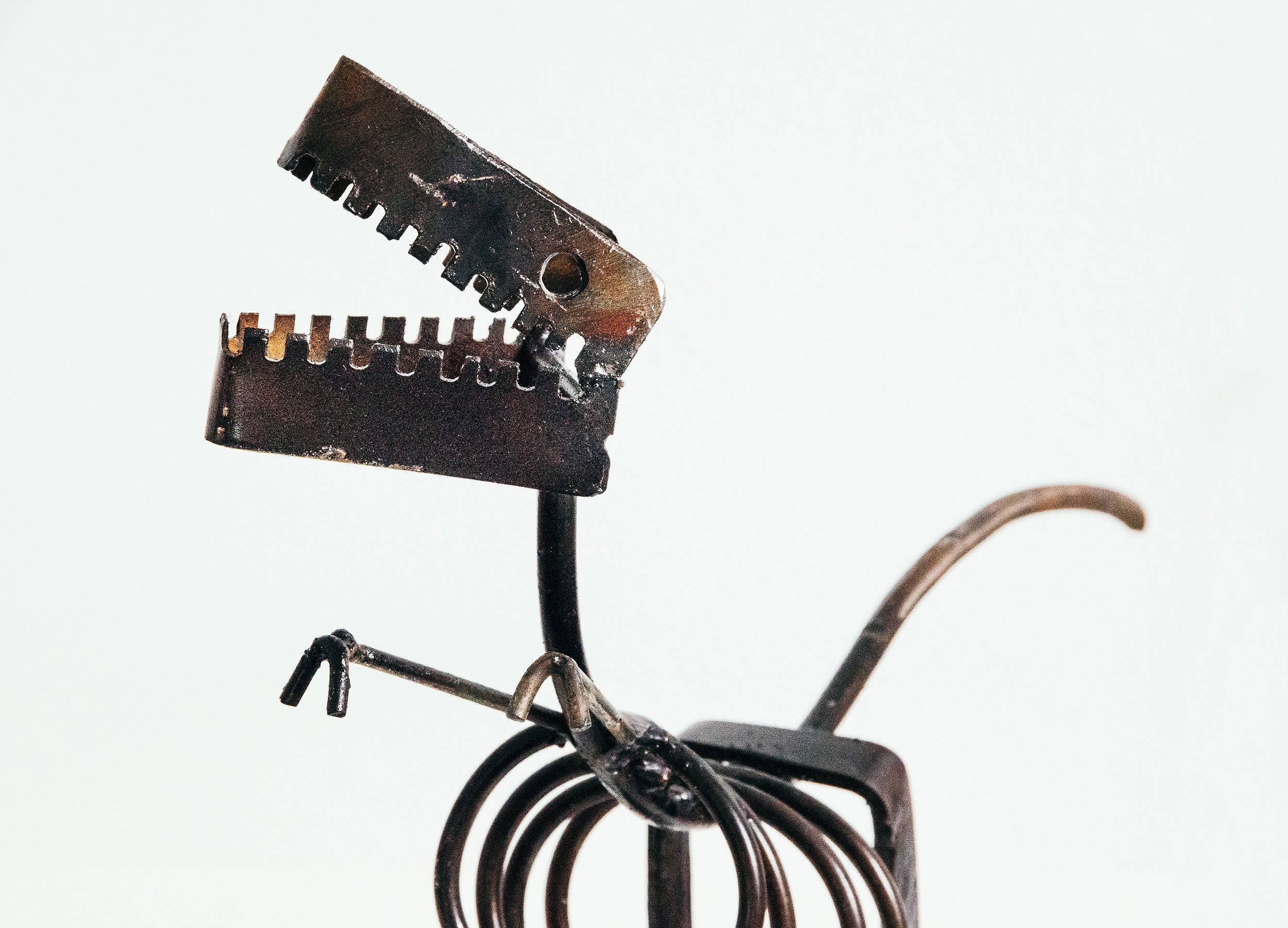 Hand Forged T-rex Sculpture Stands 11 In. Tall by 11.5 in Long - Etsy