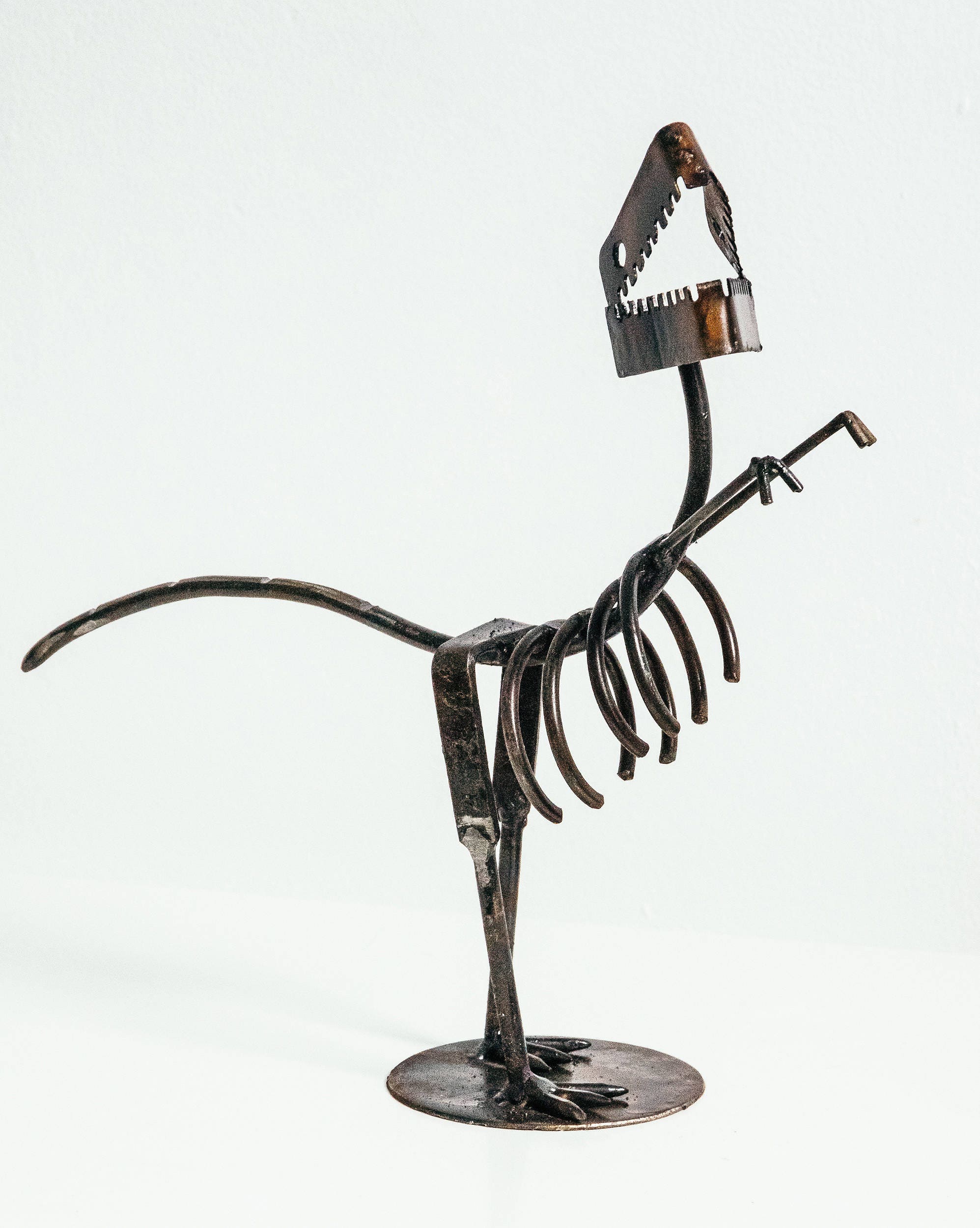 Hand Forged T-rex Sculpture Stands 11 In. Tall by 11.5 in Long - Etsy