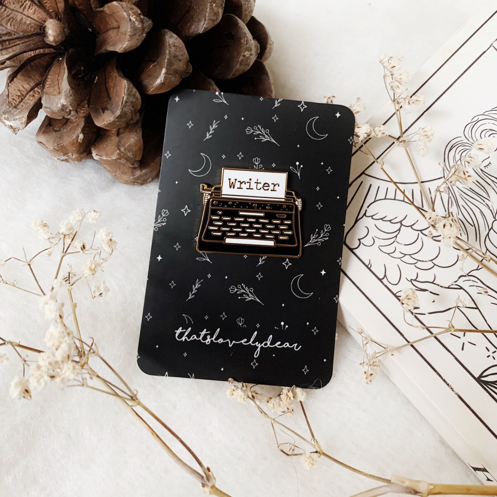 The Writer Pin Enamel Pin Book Pin Book Enamel Pin Lapel | Etsy