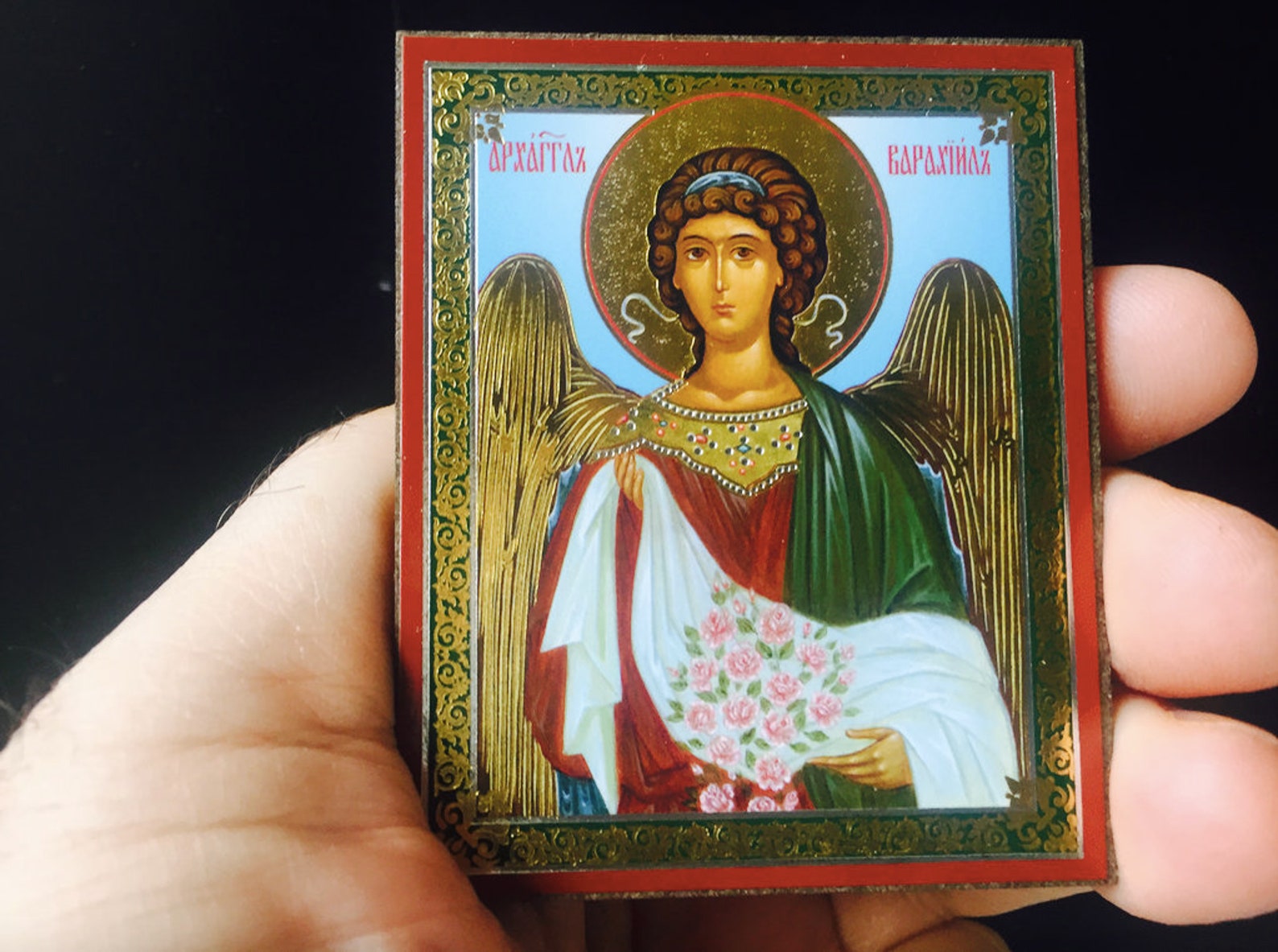 Archangel Verchiel Miniature icon Orthodox Russian icon on | Etsy