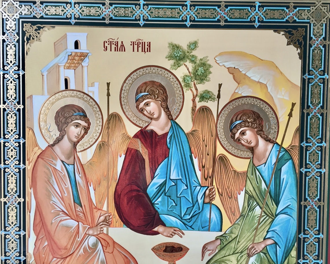 The Holy Trinity Icon by Andrei Rublev XIX Century | Etsy
