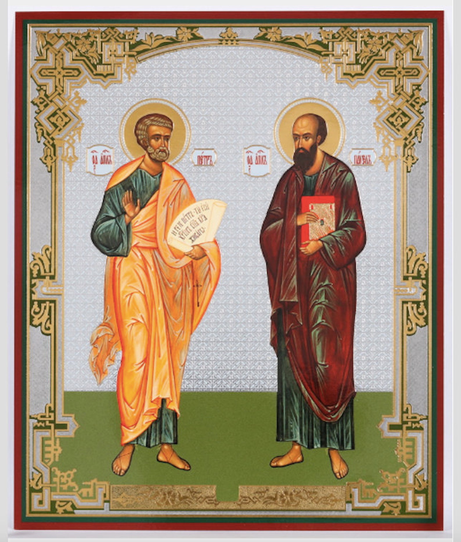 Pedro Y Pablo Los Apóstoles Icono Cristiano Ortodoxo Etsy