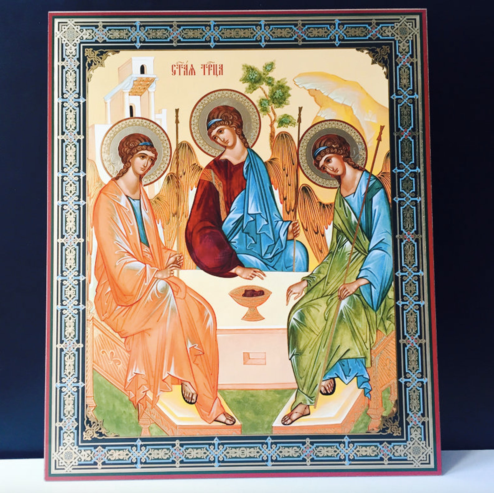 The Holy Trinity icon by Andrei Rublev XIX century | Etsy