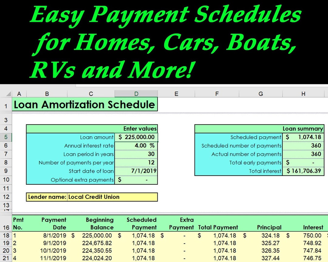 Loan & Debt Payoff Calculator: Finance Spreadsheet (digital Download ...