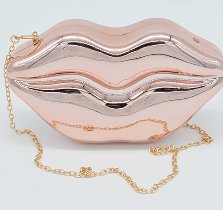 Lips Clutch With Chain Strap - Etsy