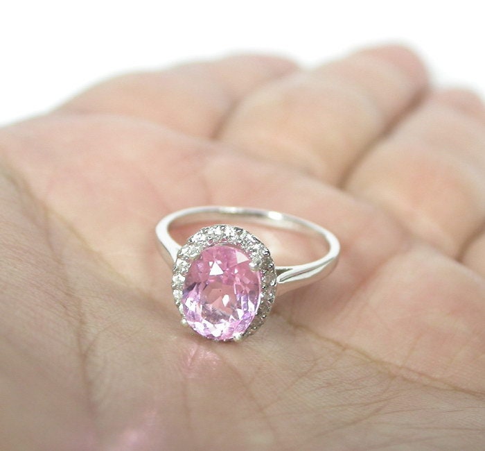 Natural Kunzite Ring Sterling Silver Wedding Ring Size Us 7.0 - Etsy