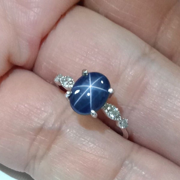 Star Sapphire Ring - Etsy