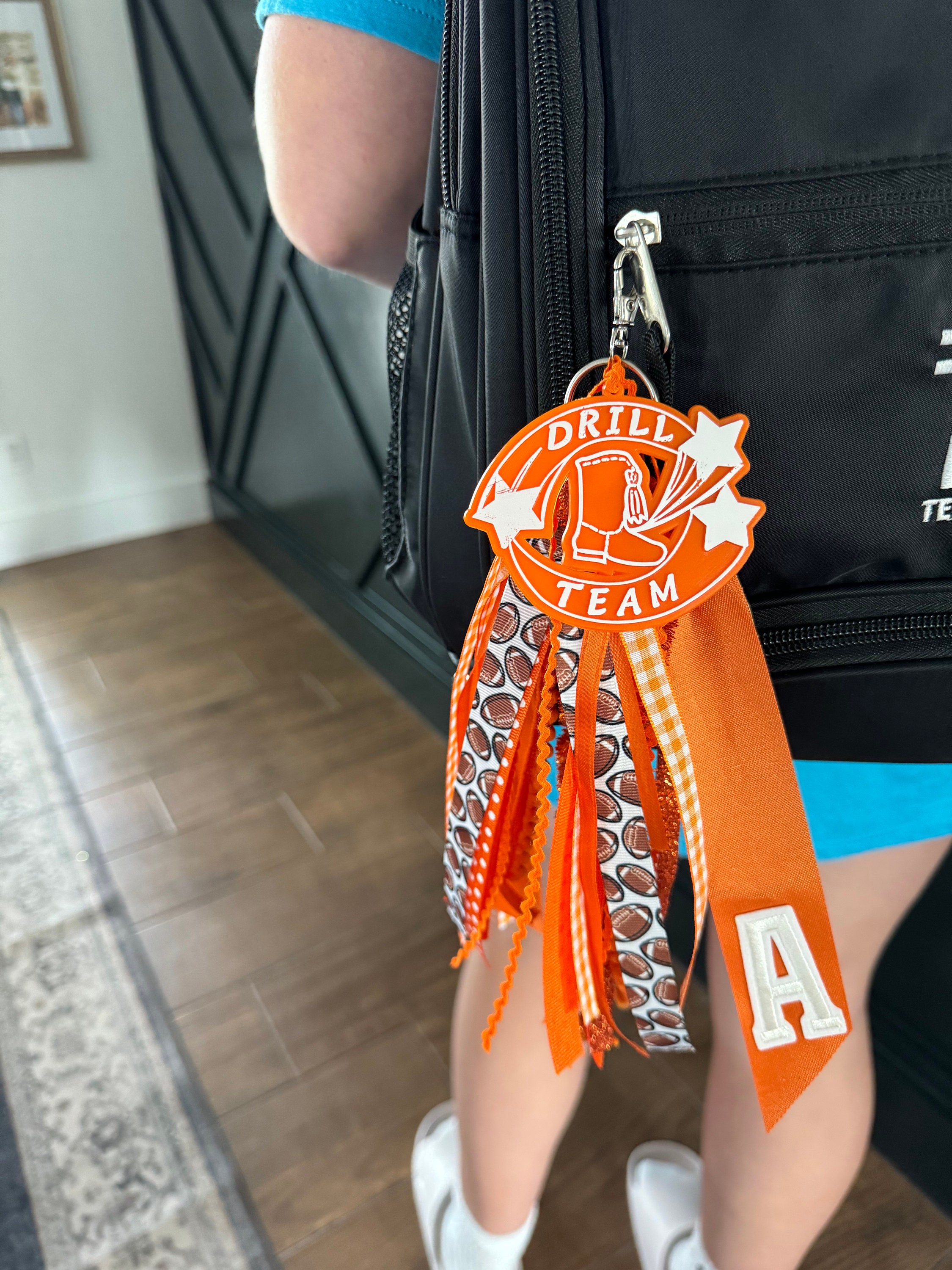 Orange Spirit Keychain Ribbon Key Fob Bag Accessory Backpack Keychain ...