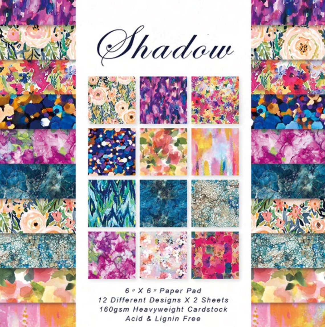 24 Sheets 6x6 Flower Patterned Paper Pad - Etsy