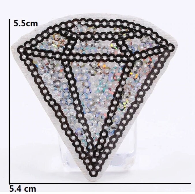 10pcs/lot Sequiend Diamond Patch Iron on Garments Stickers Sewing Jeans ...