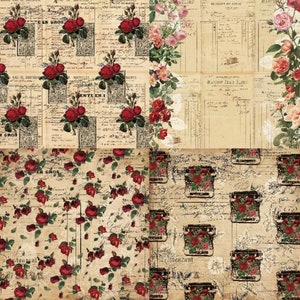 24 Sheets 6x6 Vintage Patterned Paper Pad - Etsy