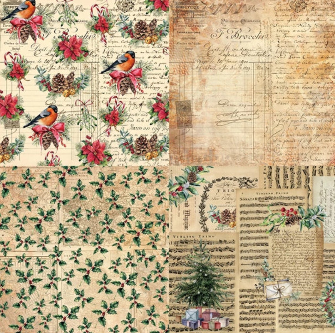 24 Sheets 6x6 Christmas Paper Scrapbooking - Etsy UK