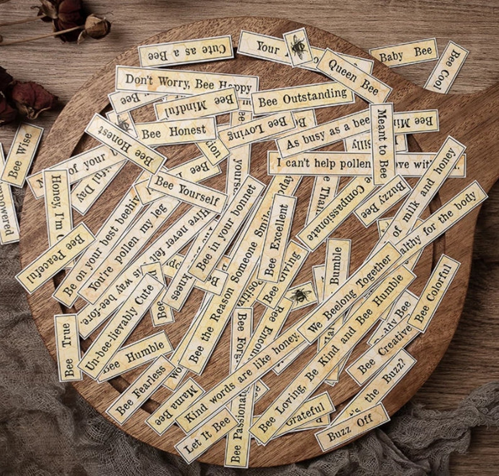 Junk Journal Gorgeous Vintage Sentiment Stickers Paper for Scrapbooking ...