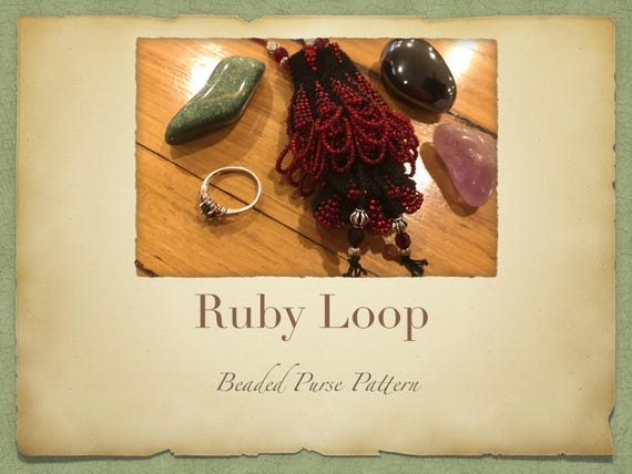 Ruby Loop Hanging Beaded Purse PATTERN ONLY Knitted Minature | Etsy