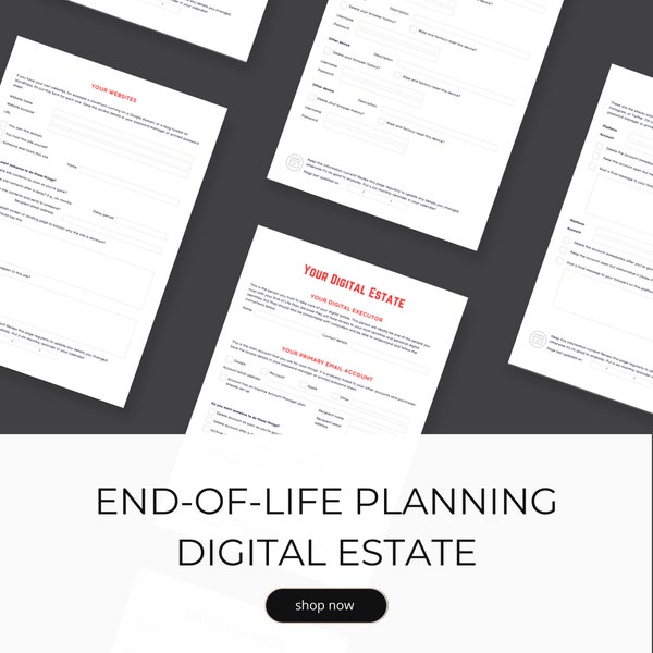 End of Life Digital Template - Etsy