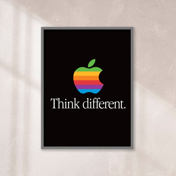 Think Different Apple Poster - Etsy