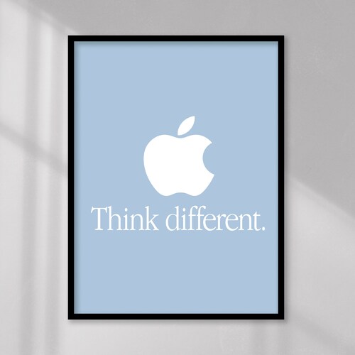 Apple Think Different Poster. Printable Apple Logo Poster. - Etsy Canada