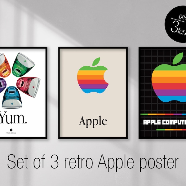 Apple Poster - Etsy