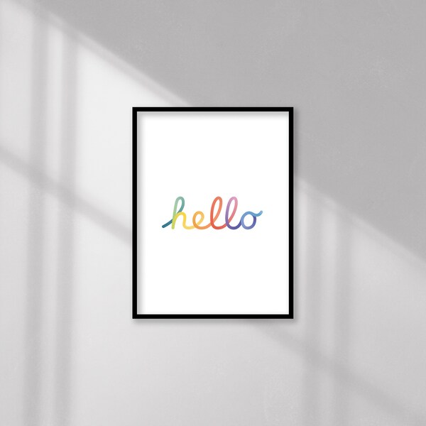 Hello Poster - Etsy UK