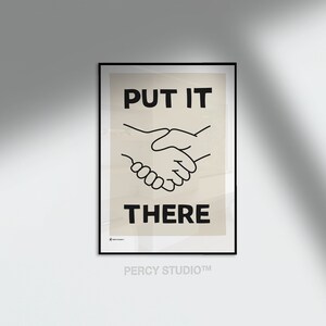 Put It There Print Mid Century Print Aesthetic Wall Art Aussie Slang ...