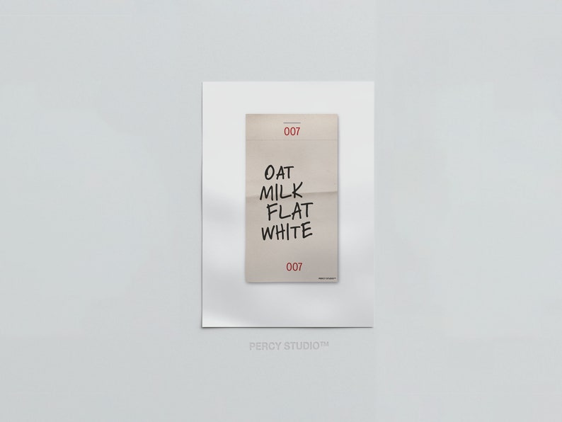 Oat Milk Flat White May I Take Your Order Print Digital Download Trendy ...