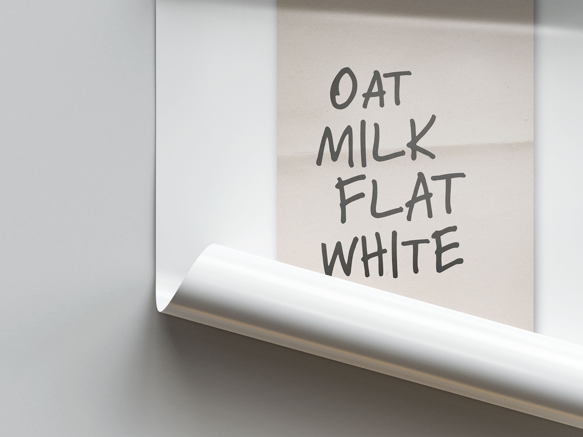 Oat Milk Flat White May I Take Your Order Print Digital Download Trendy ...