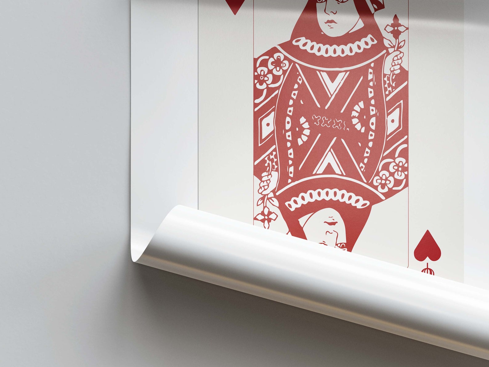 Queen of Hearts Poster Digital Download Games Print Cards Print Unique ...