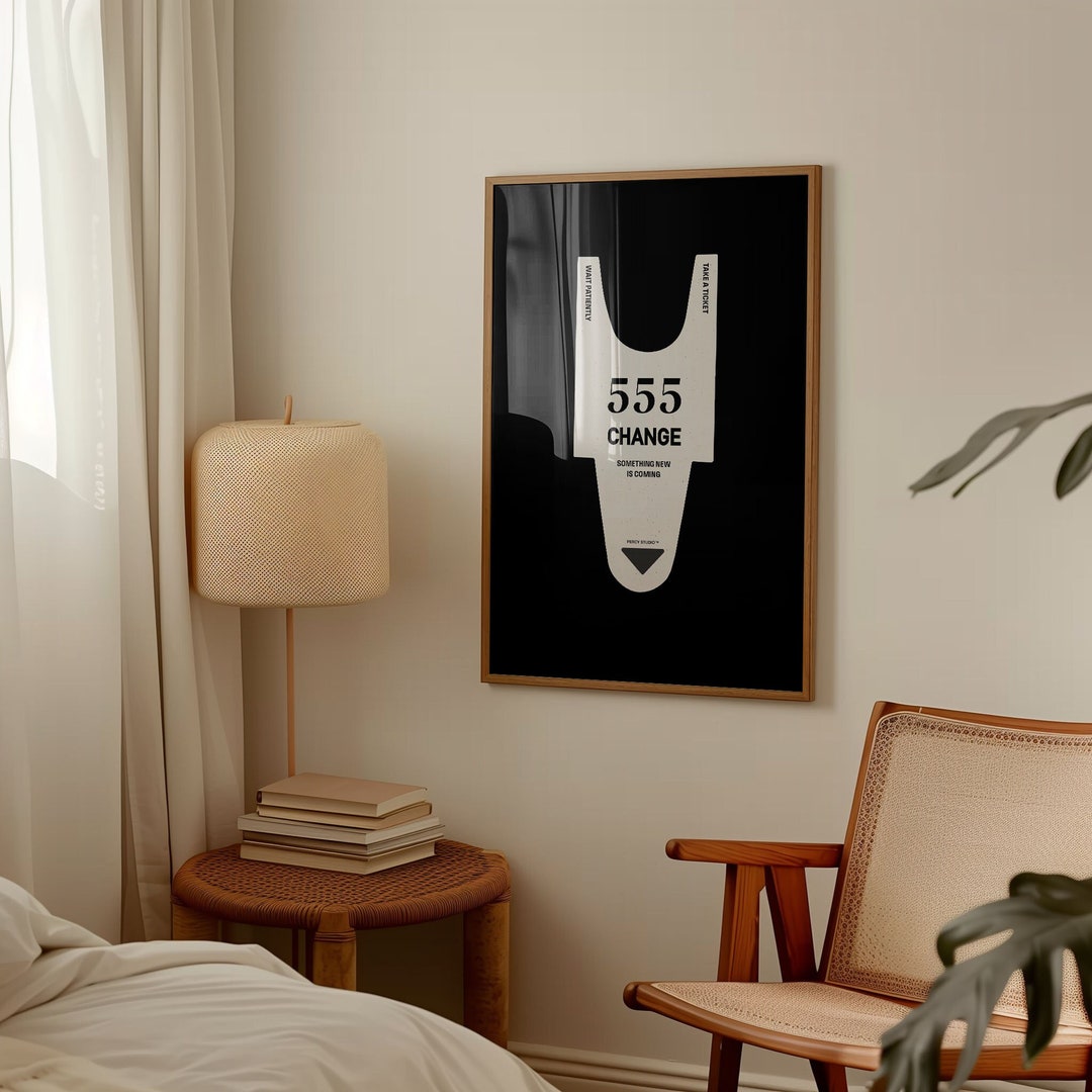 Angel Number 555 Poster | 555 Change | Manifestation Art | Trendy Wall ...